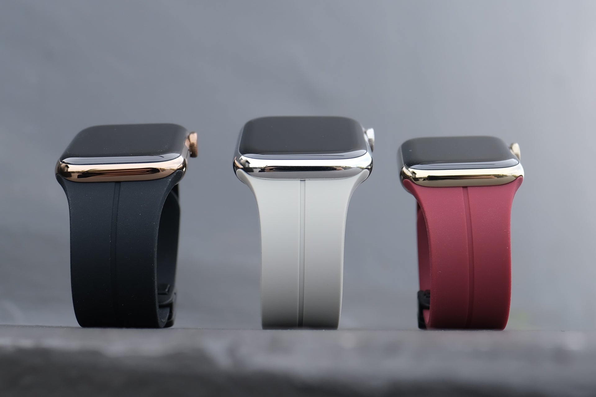Saffiano Leather Apple Watch Bands - Pin & Buckle
