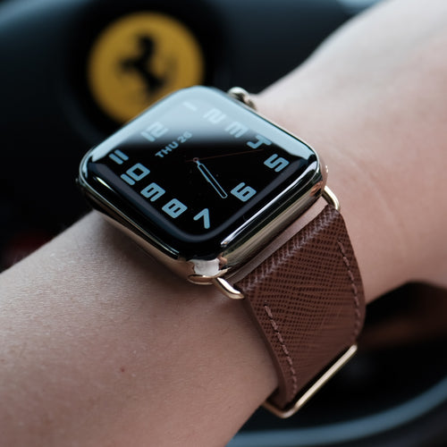 Full-Grain Leather Apple Watch Bands - Pin & Buckle