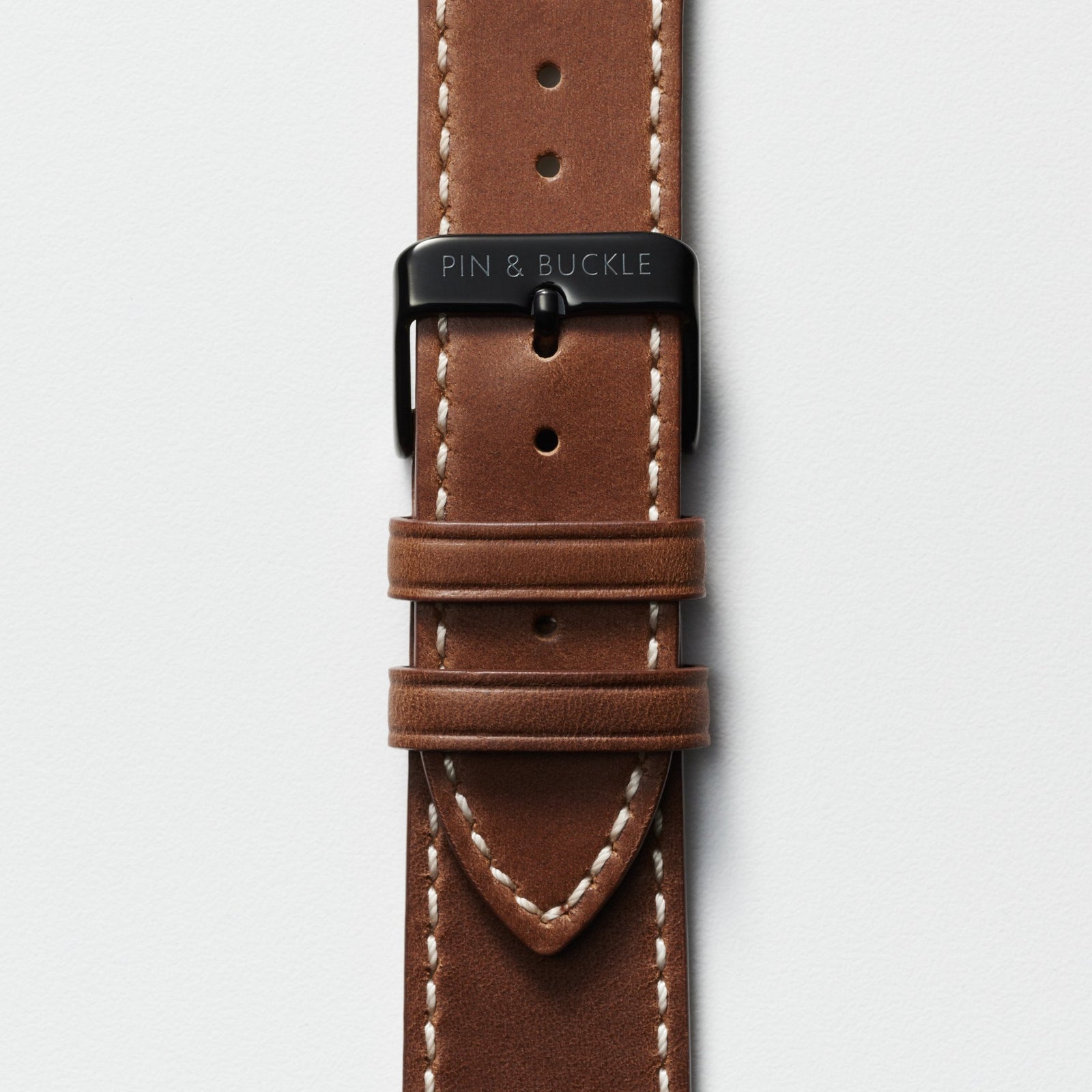 Pin & Buckle | Full-Grain Leather Apple Watch Band - Chestnut Brown